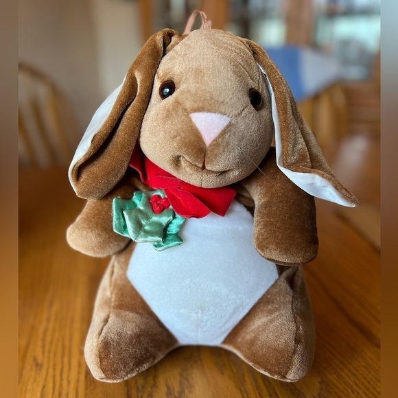 Toys | Vintage 1985 Velveteen Rabbit 14 Plush With Holly | Poshmark